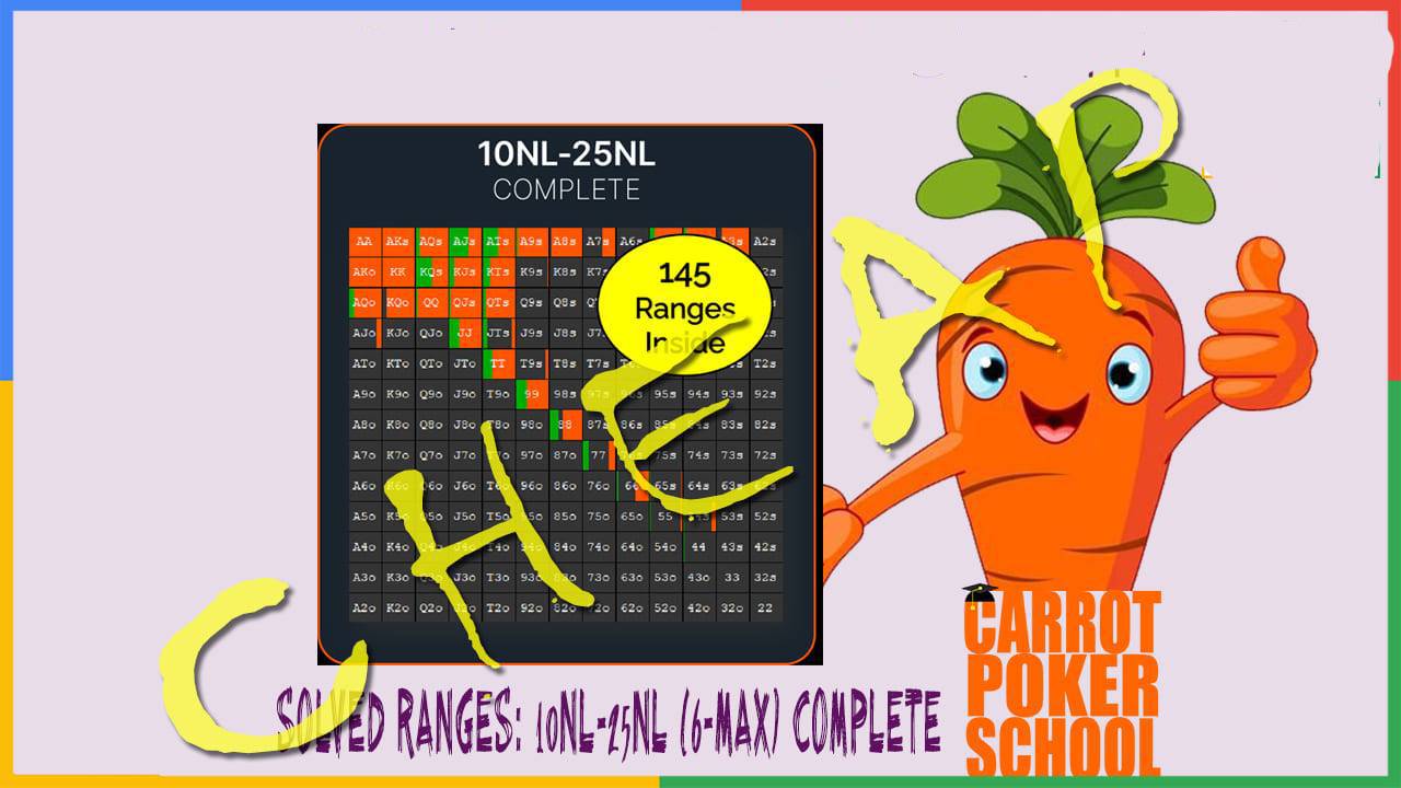 Carrot Corner Solved Ranges: 10NL-25NL (6-Max) – Complete - Royal Poker ...